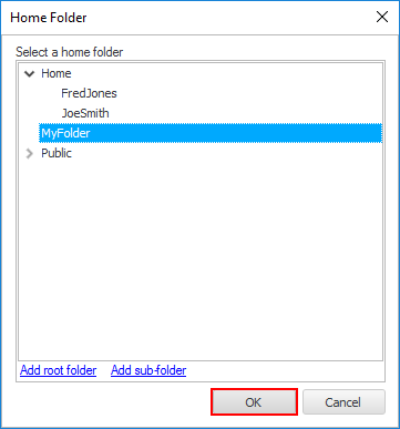 CompleteFTP: Change the home folder of a user
